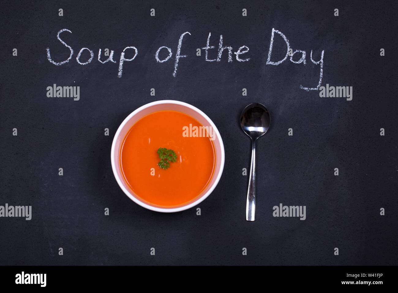 Soup of the day sign hi-res stock photography and images - Alamy