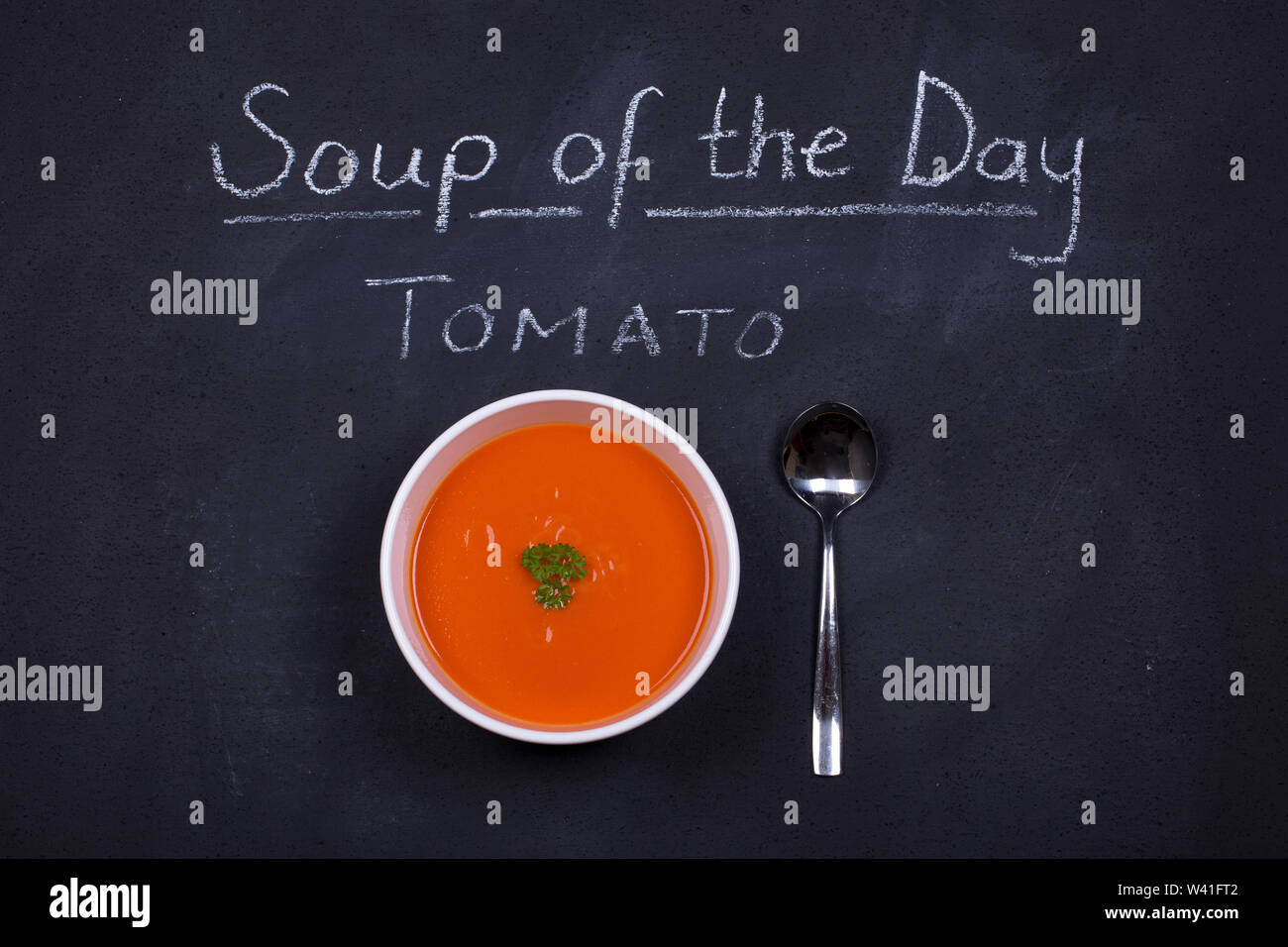 Soup of the day sign hi-res stock photography and images - Alamy