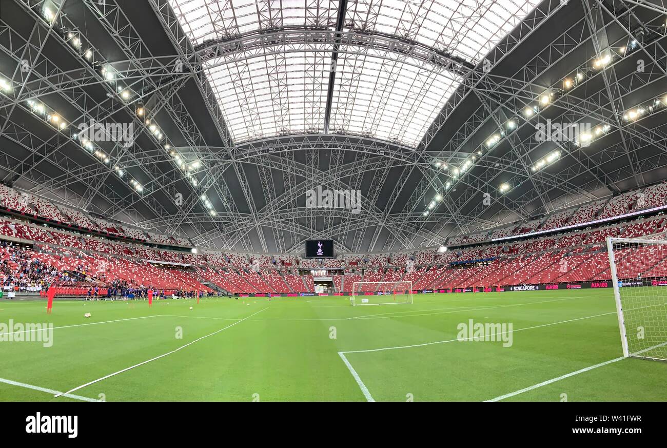 A general view of the National Stadium, Singapore, where Manchester ...