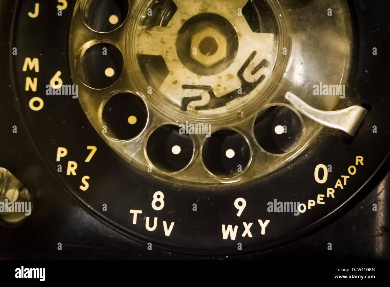 Anitque phone dial face with numbers and alphabet Stock Photo - Alamy