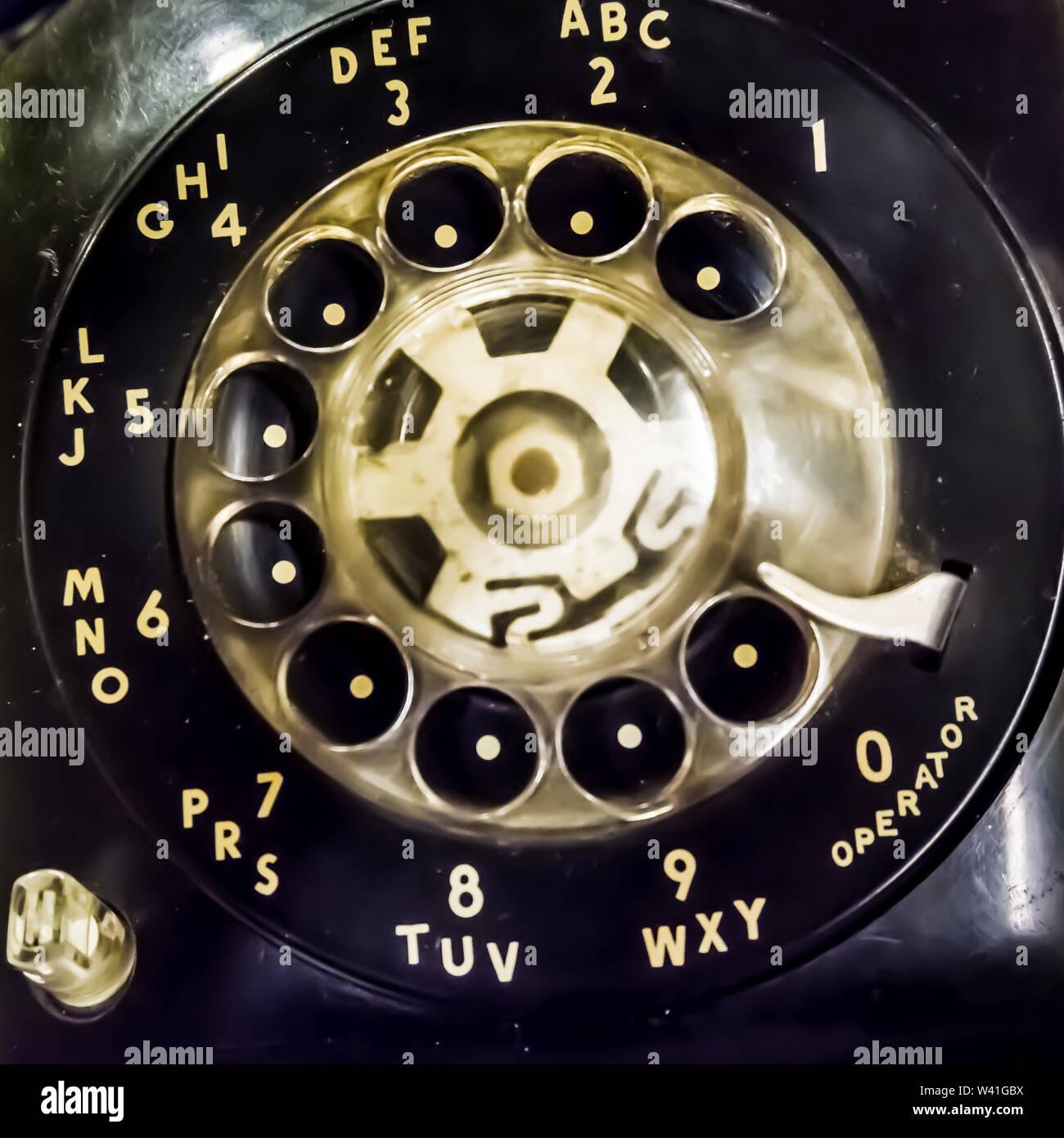 Anitque phone dial face with numbers and alphabet Stock Photo - Alamy