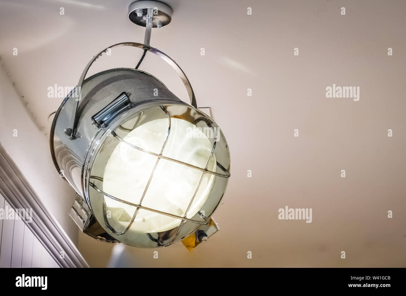 Vintage Spot light shining downward Stock Photo - Alamy