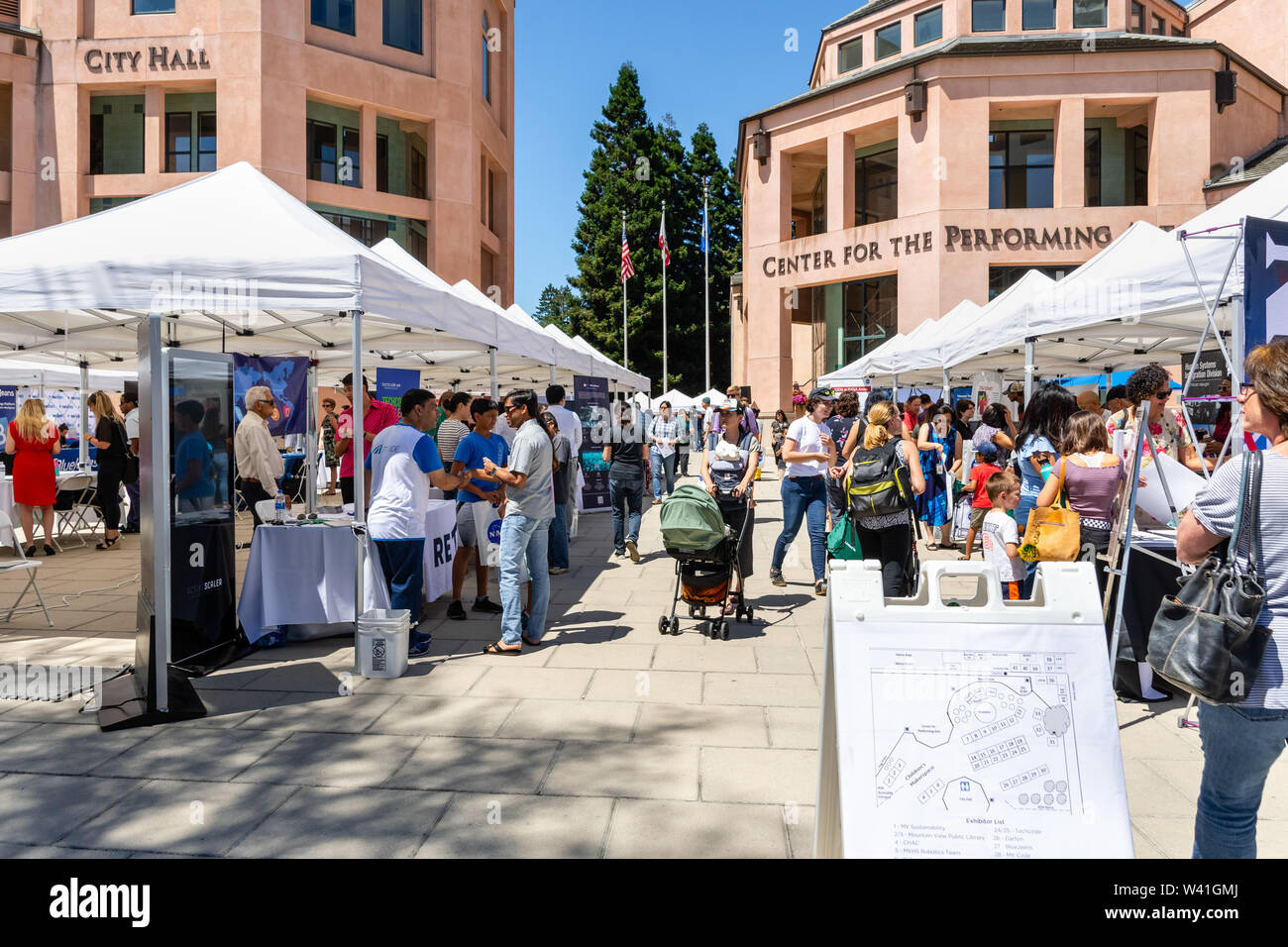 July 16, 2019 Mountain View / CA / USA - People visiting the Technology ...