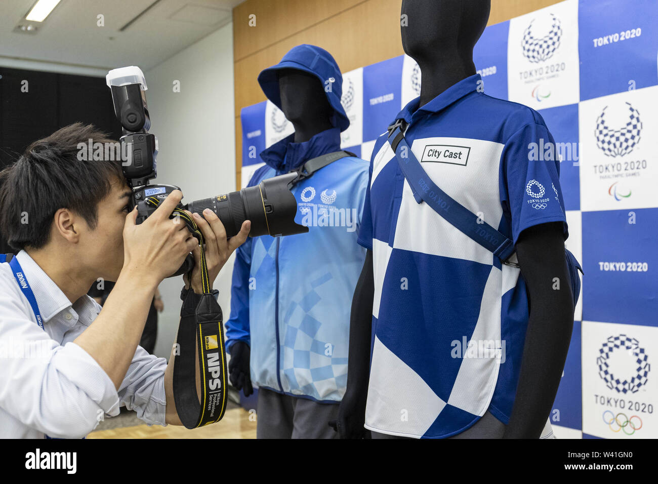 Tokyo, Japan. 19th July, 2019. A photographer takes pictures of the ...