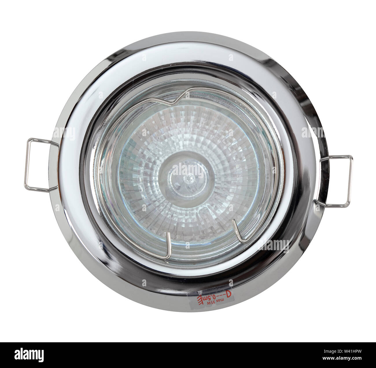 Ceiling halogen light isolated on white background with clipping path ...