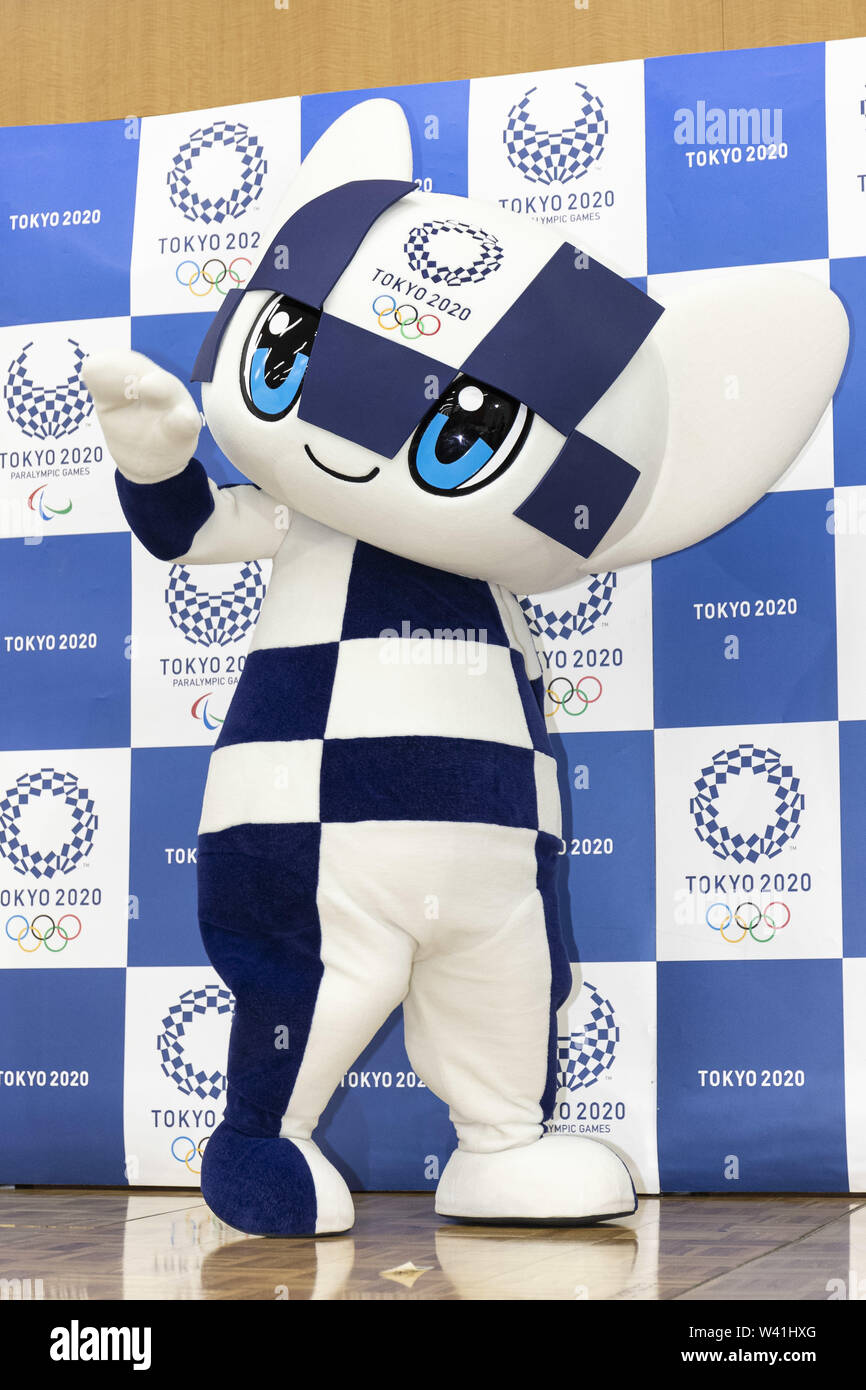 Tokyo, Japan. 19th July, 2019. Tokyo 2020 Olympic Games' mascot ...