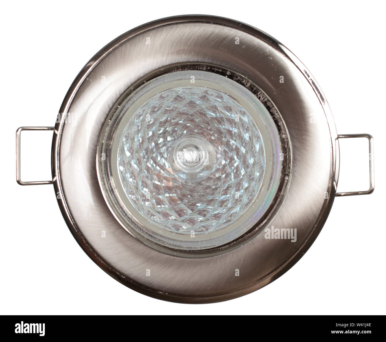 Ceiling halogen light isolated on white background with clipping path ...