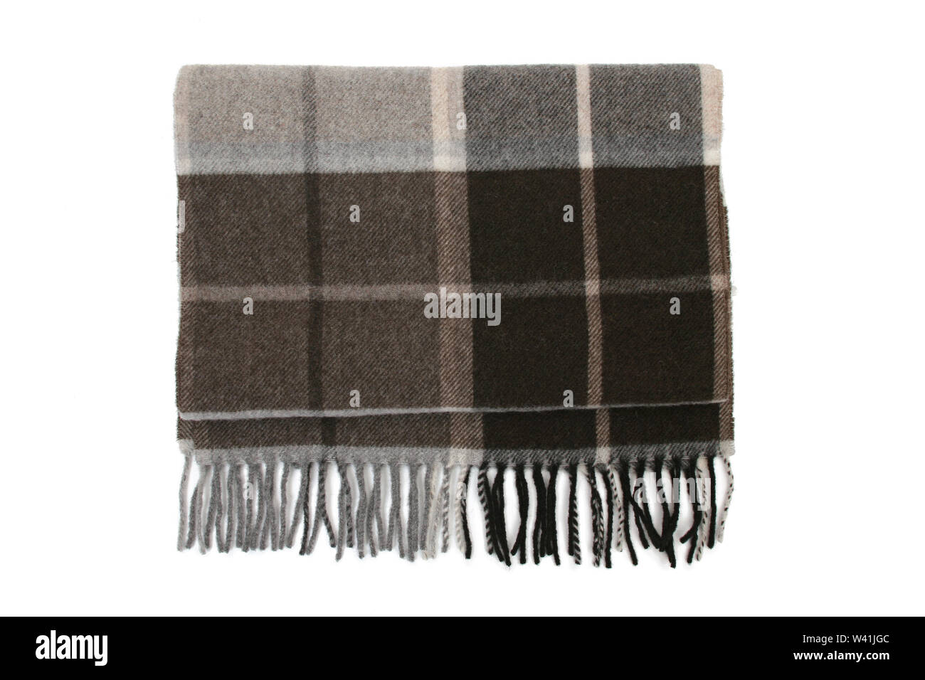Folded mens scarf isolated on white background Stock Photo - Alamy