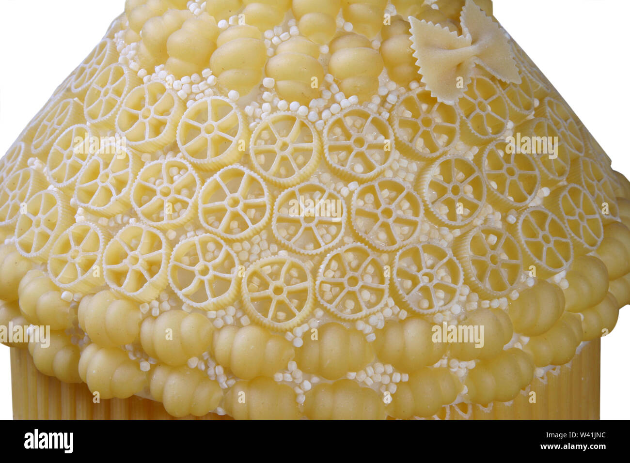 Variations of italian macaroni isolated on white background with ...