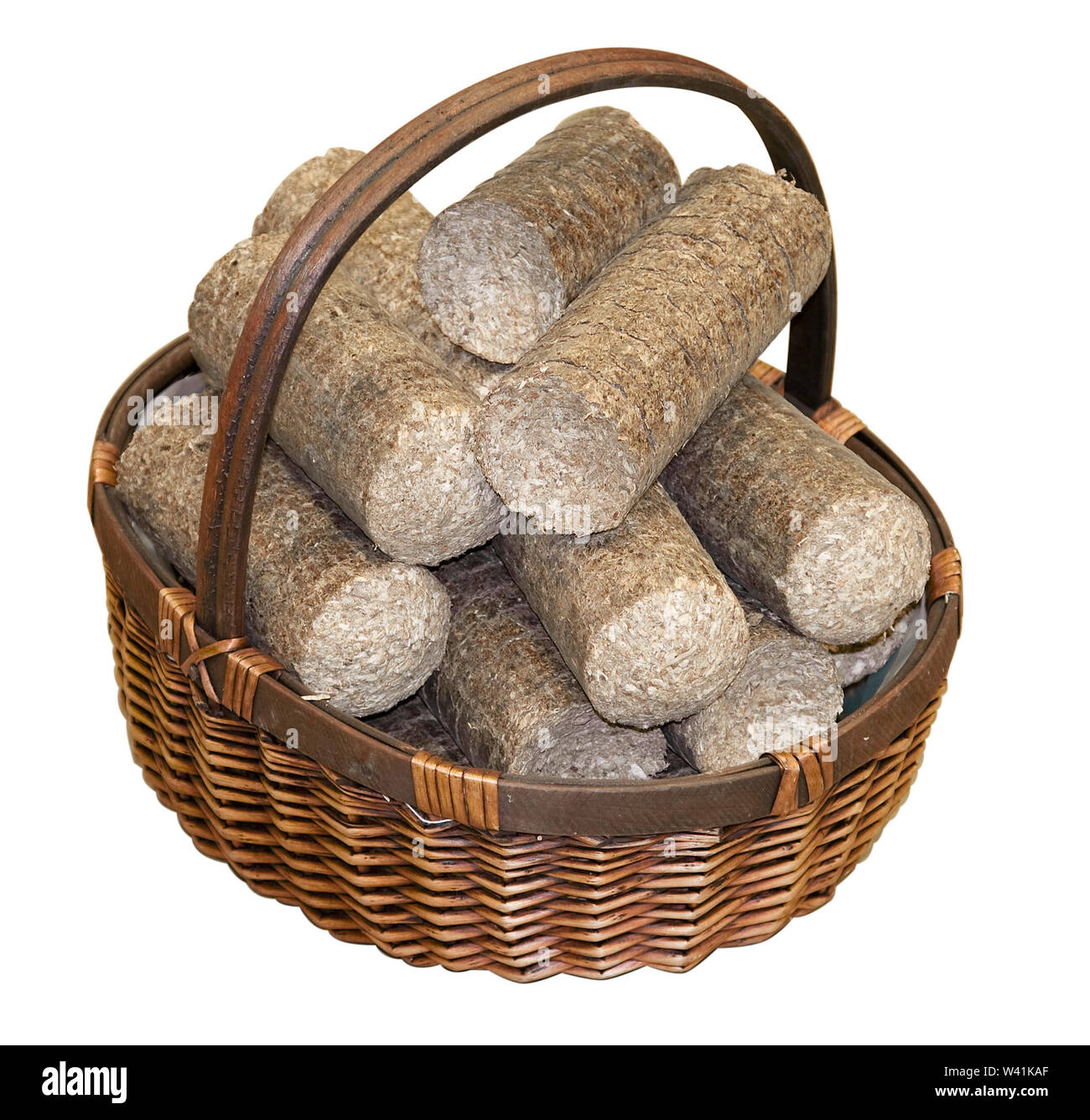 Wood pellets heat source Cut Out Stock Images & Pictures - Alamy