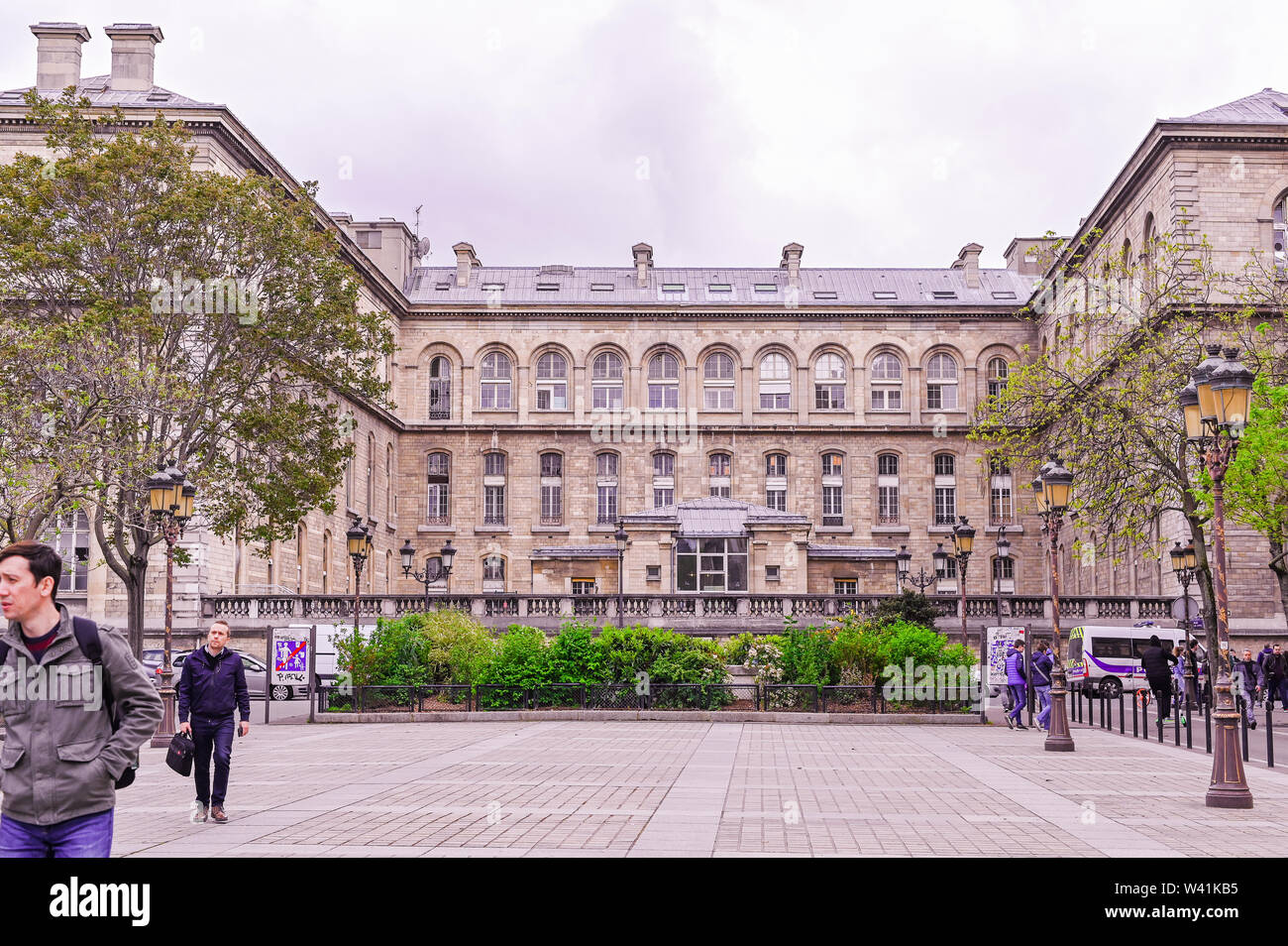 Architecture in France. The streets of the old center of Paris. Travel ...