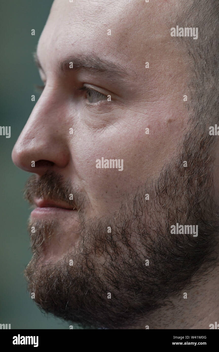 London, UK. 19th July 2019. James Goddard arrives at Westminster ...