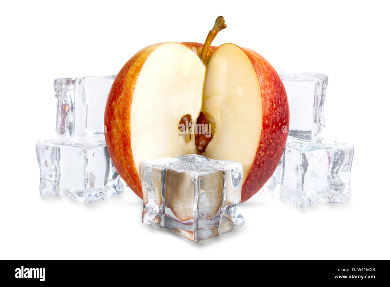 Glass apple juice ice cubes Cut Out Stock Images & Pictures - Alamy