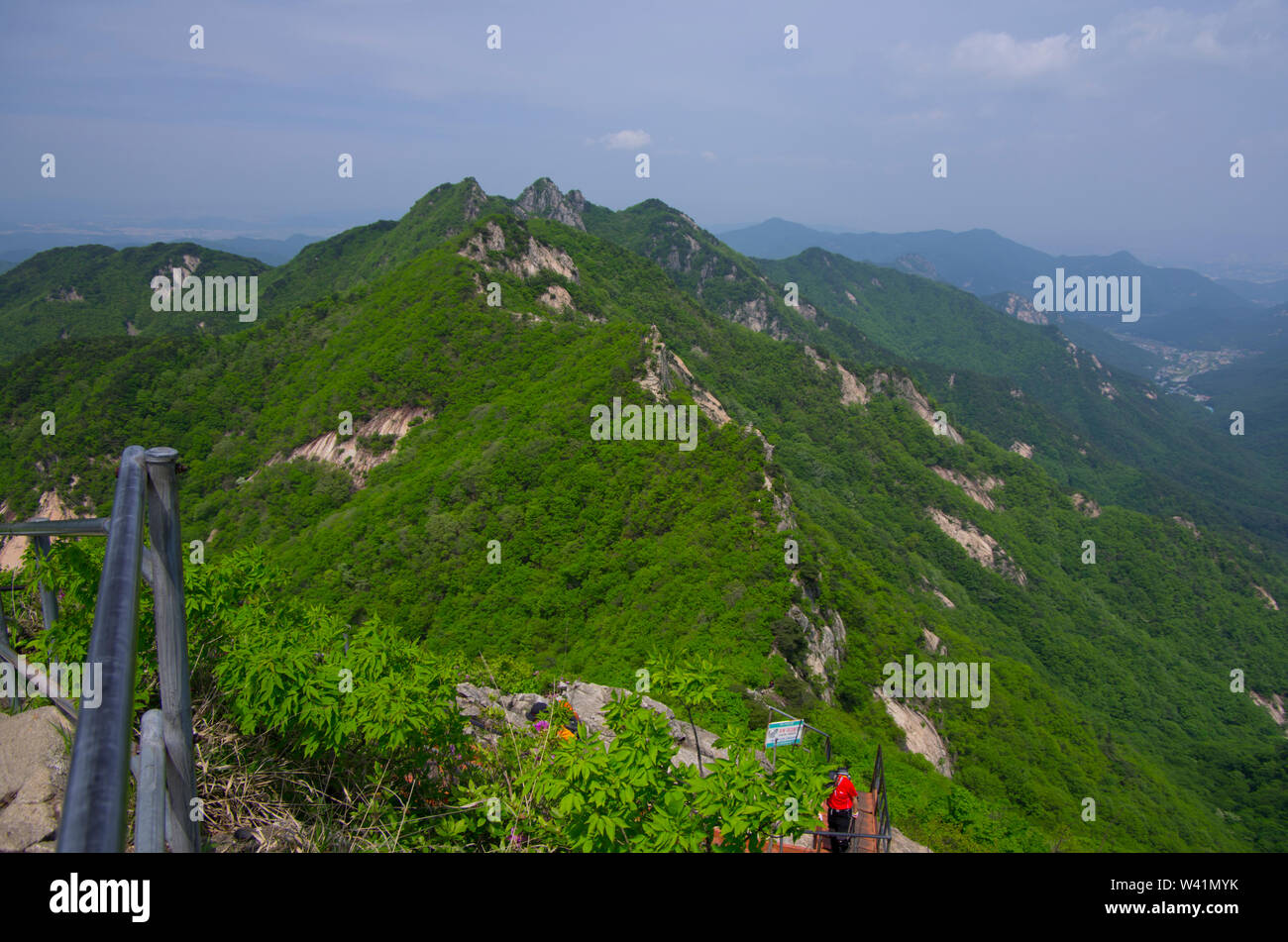 ridge on mountain Gyeryong in korea Stock Photo - Alamy