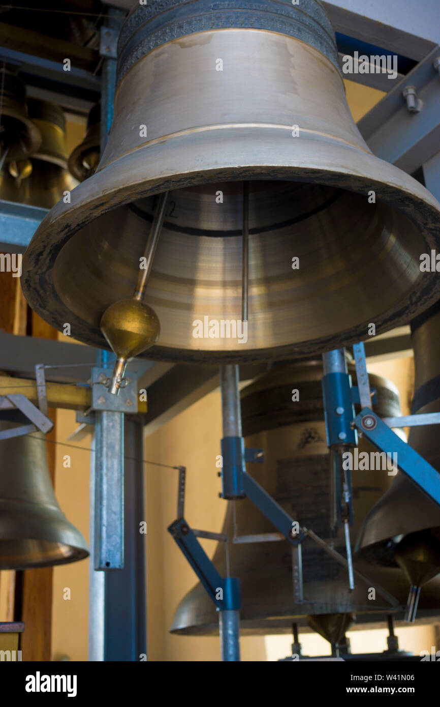 A carillon consists of at least 23 cast bronze, cup-shaped bells. This ...