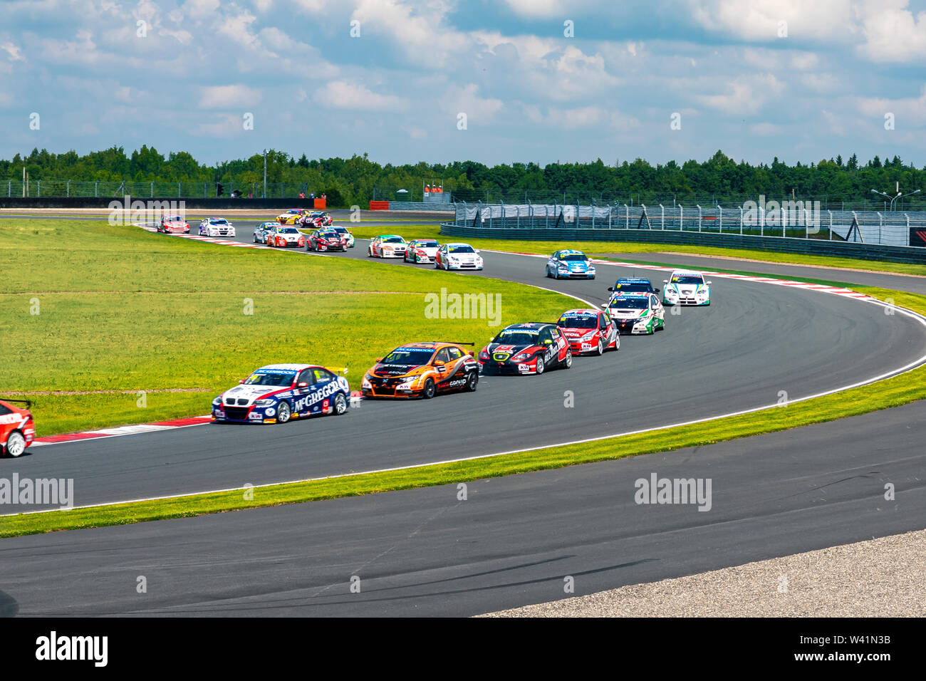 Moscow Russia 06.09.2019 Ring car racing First round Stock Photo - Alamy