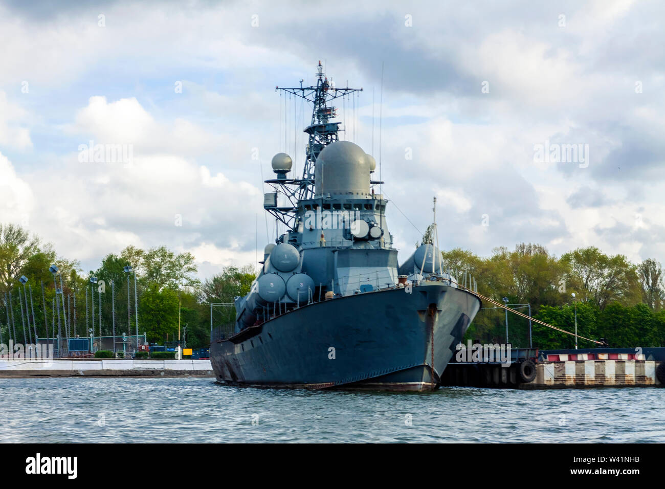 Baltiysk Russia 04.05.2019 Baltic Fleet Warships at the Pier Stock ...