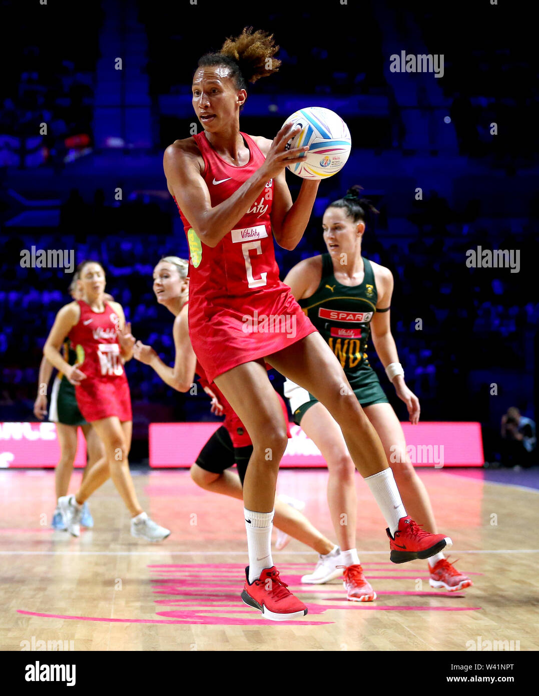 England's Serena Guthrie in action during the Netball World Cup match ...