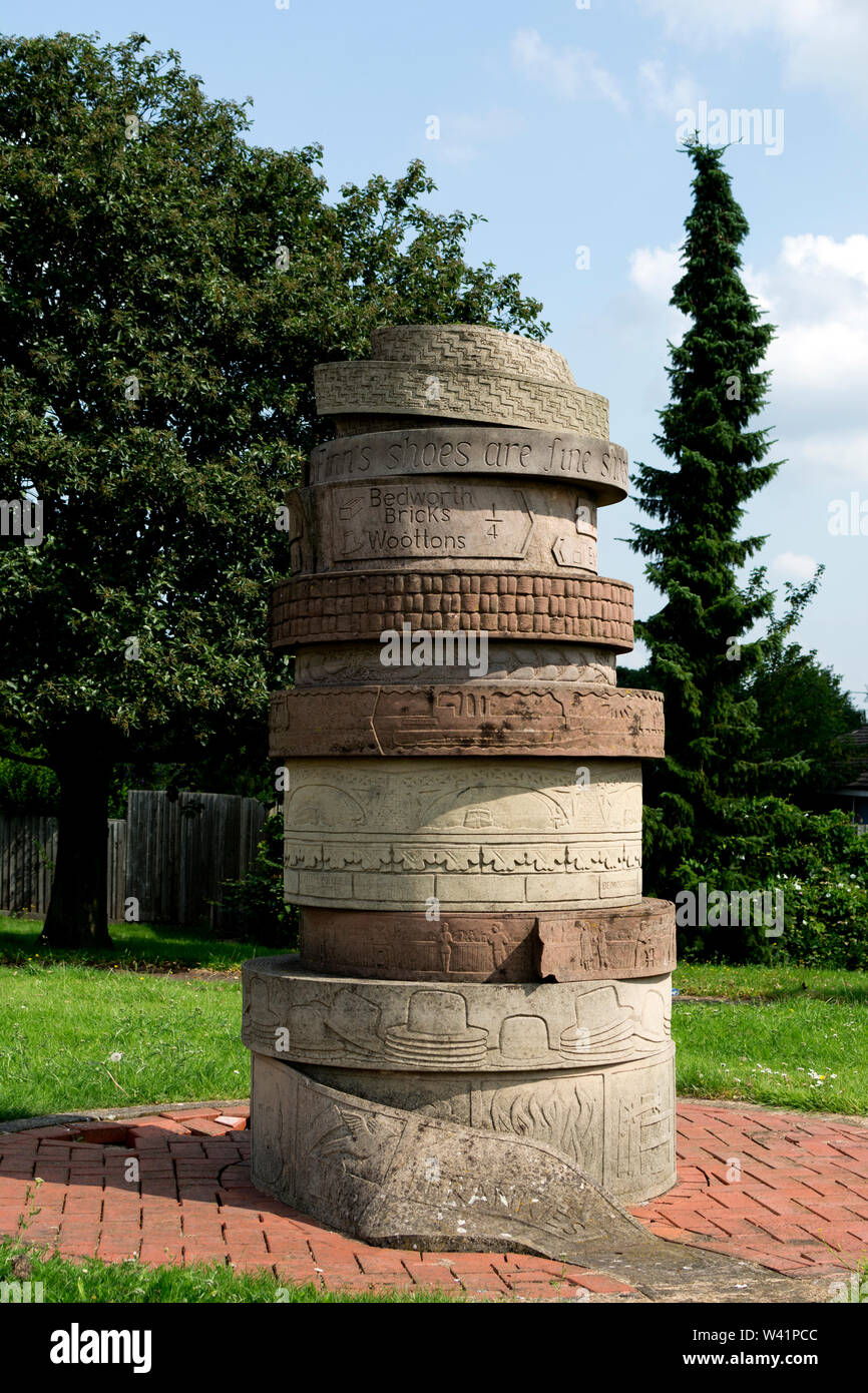 A sculpture celebrating Bedworth's heritage, Bedworth, Warwickshire ...