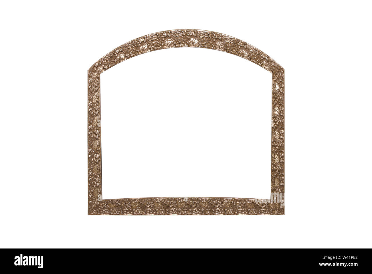 rectangular metal vintage frame. isolated on white background Stock ...