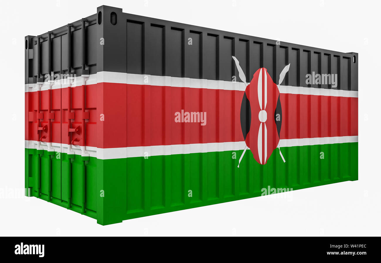 Shipping container kenya flag hi-res stock photography and images - Alamy