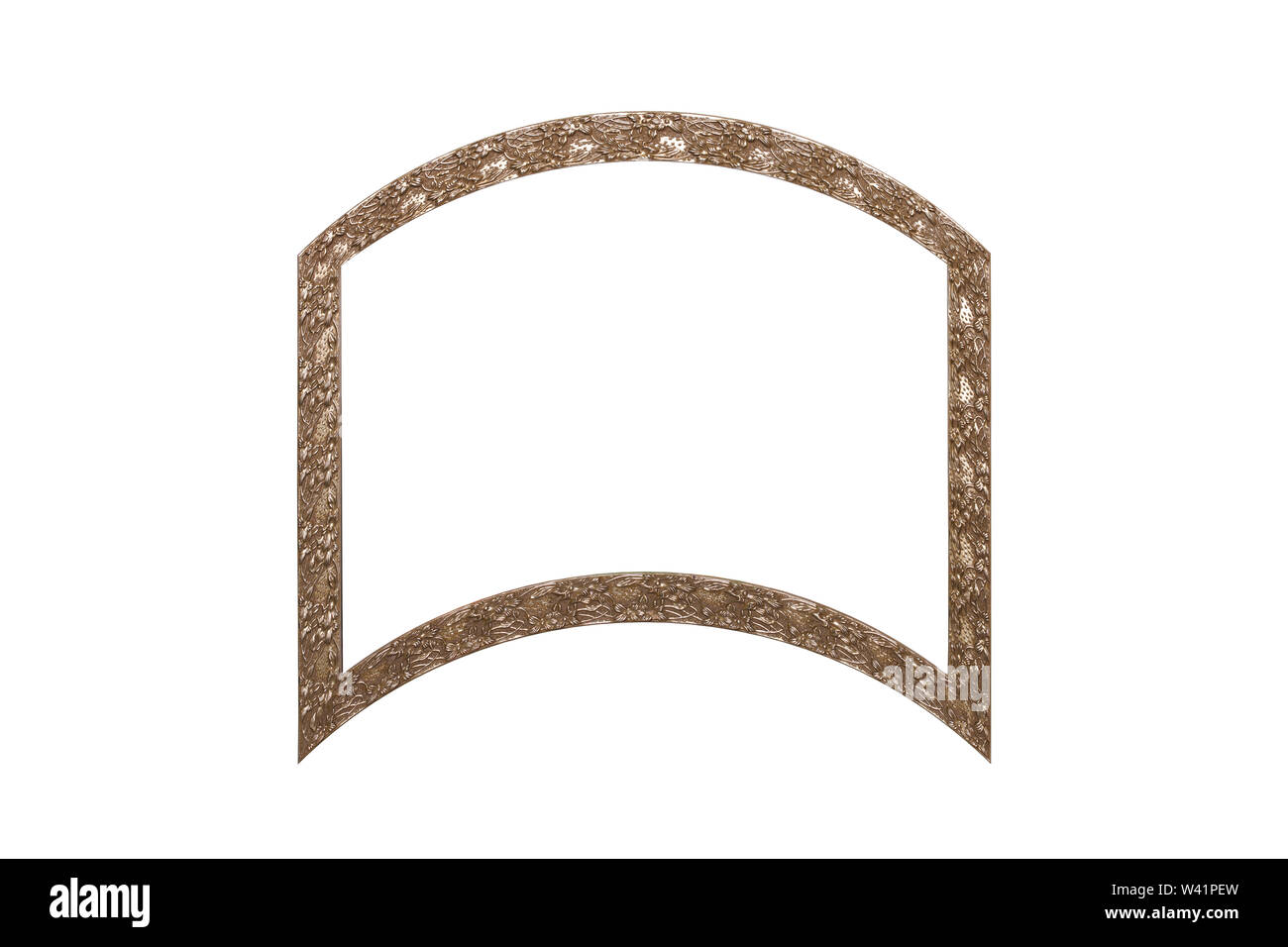 rectangular metal vintage frame. isolated on white background Stock ...