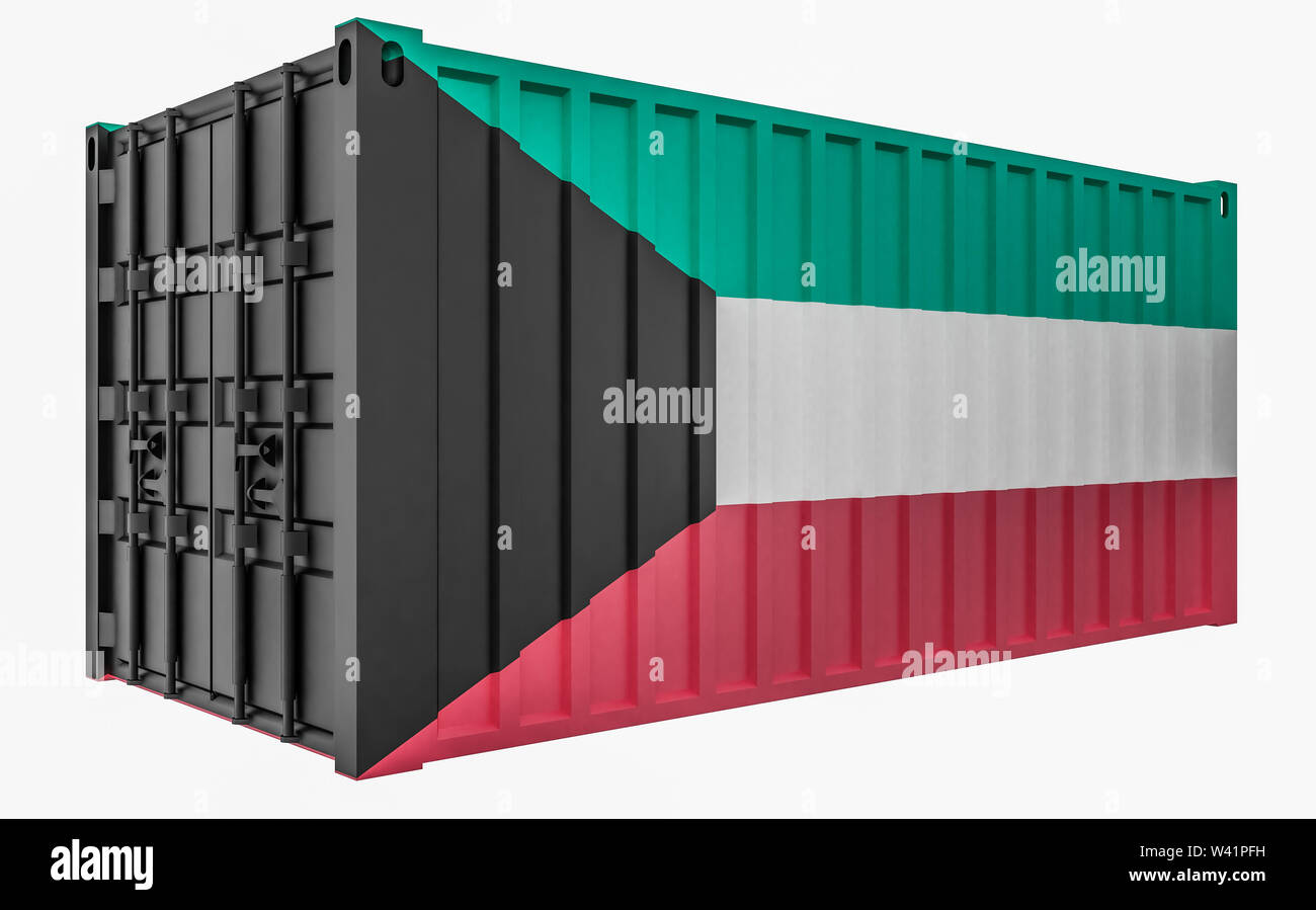 Cargo container kuwait flag hi-res stock photography and images - Alamy