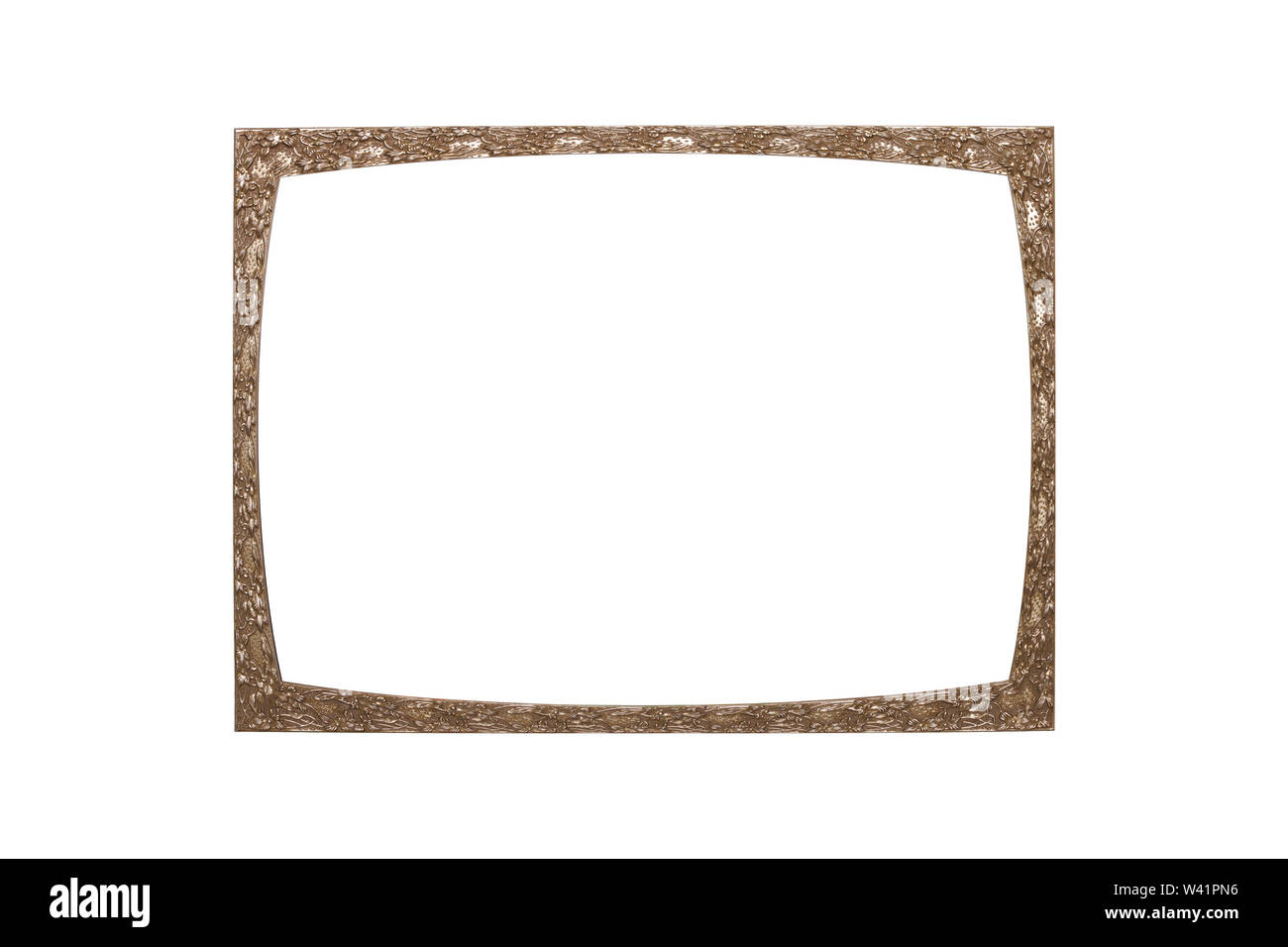 rectangular metal vintage frame. isolated on white background Stock ...