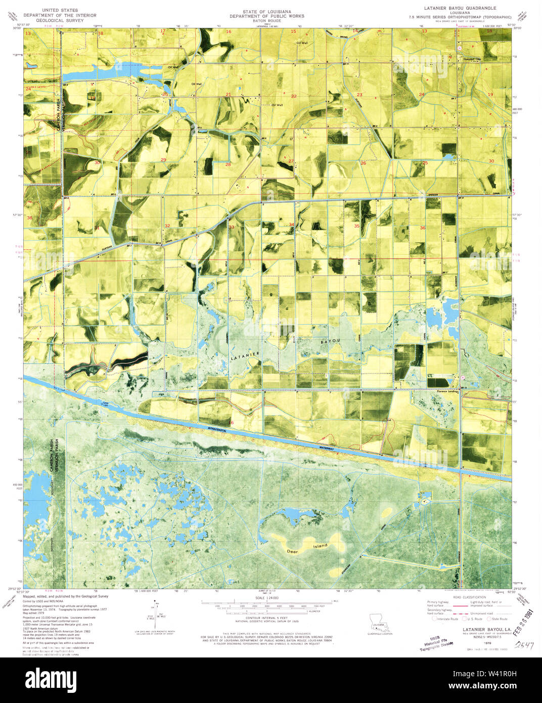 Bayou louisiana map hi-res stock photography and images - Alamy