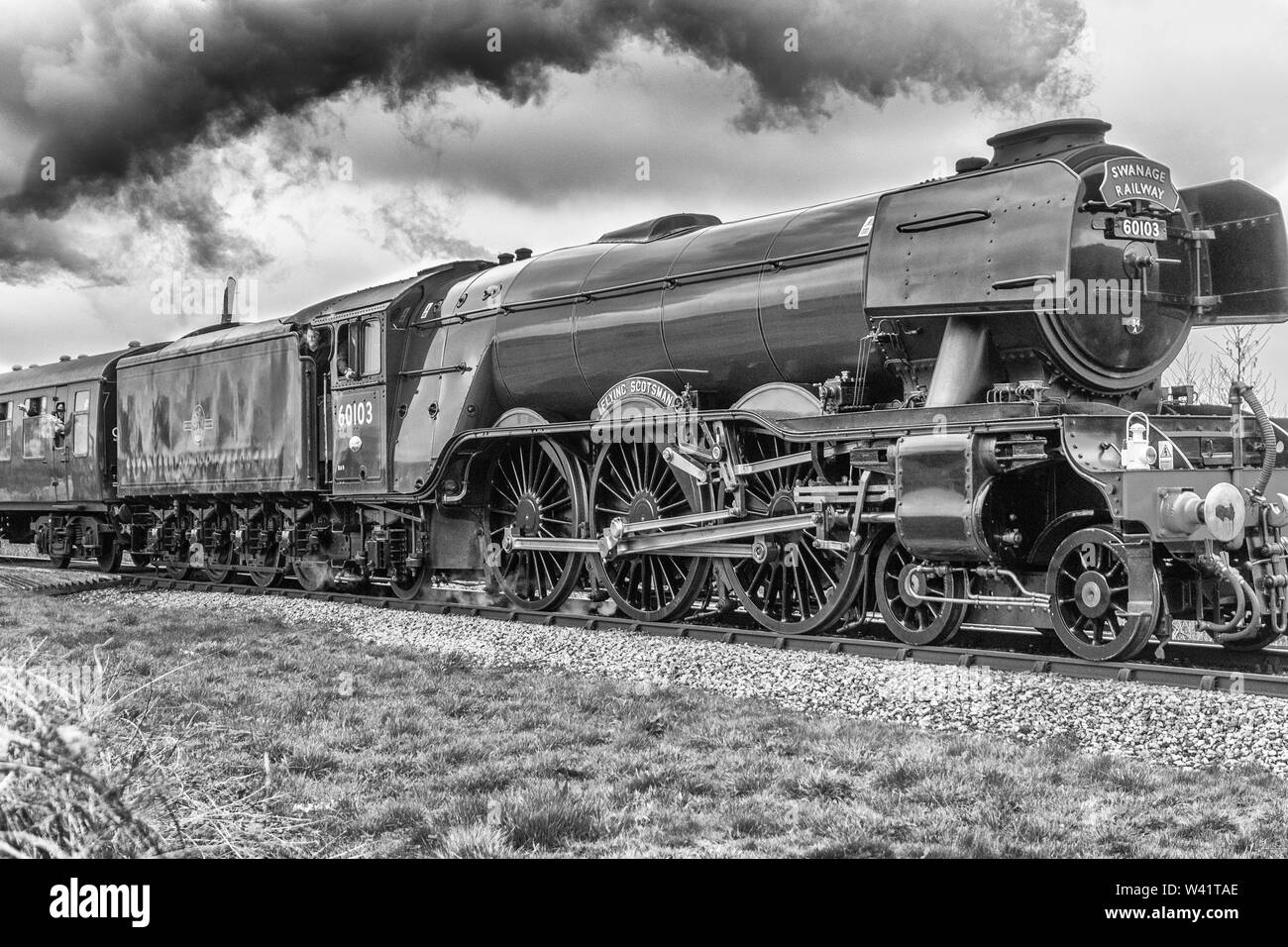 Railway loco flying scotsman hi-res stock photography and images - Alamy