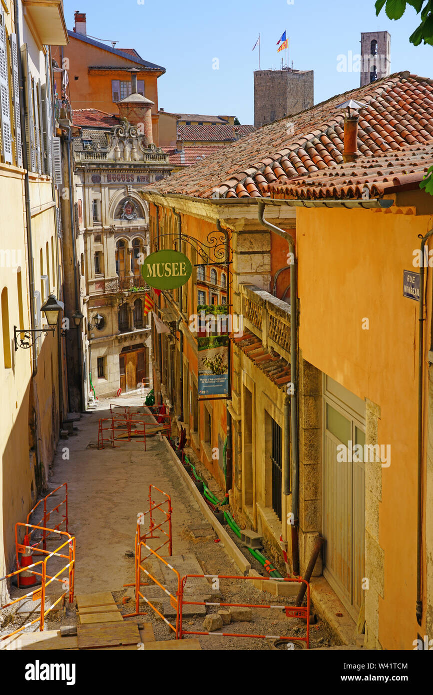 GRASSE, FRANCE -21 APR 2018- View of the town of Grasse, Provence ...