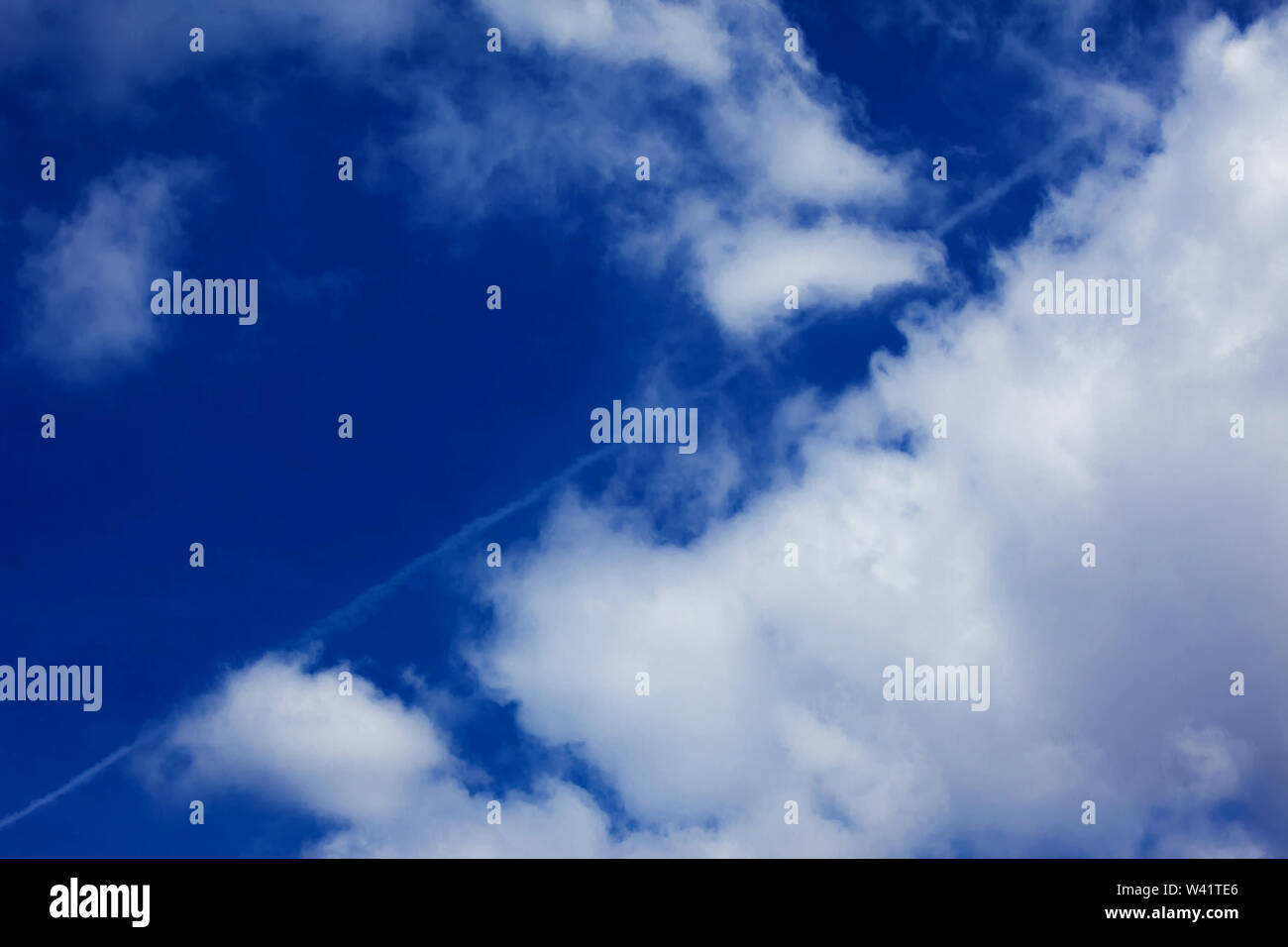 Blue sky with cloud. Clearing day and Good weather background Stock ...