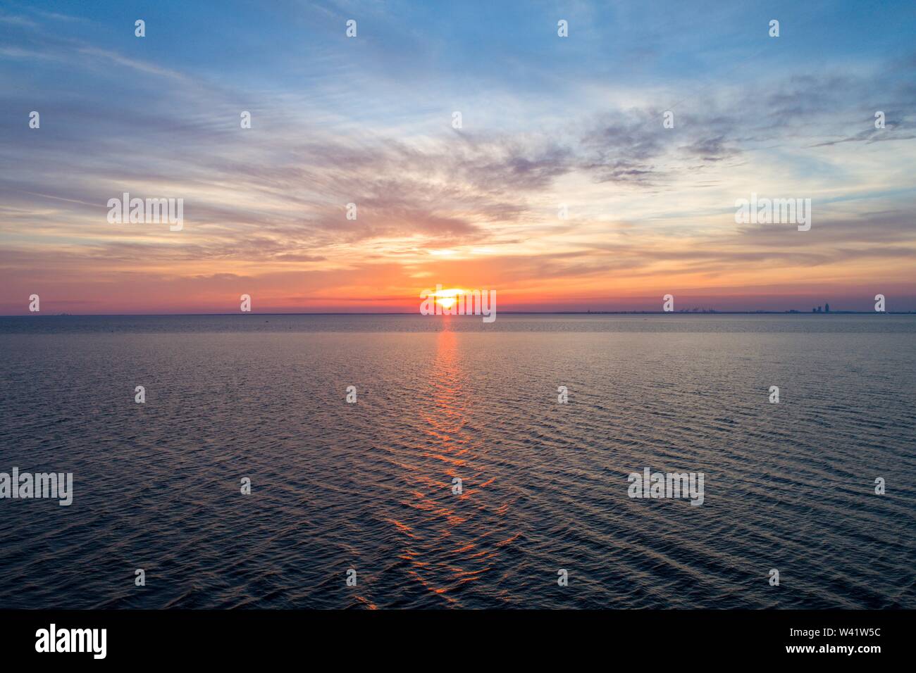 Mobile Bay at sunset Stock Photo - Alamy