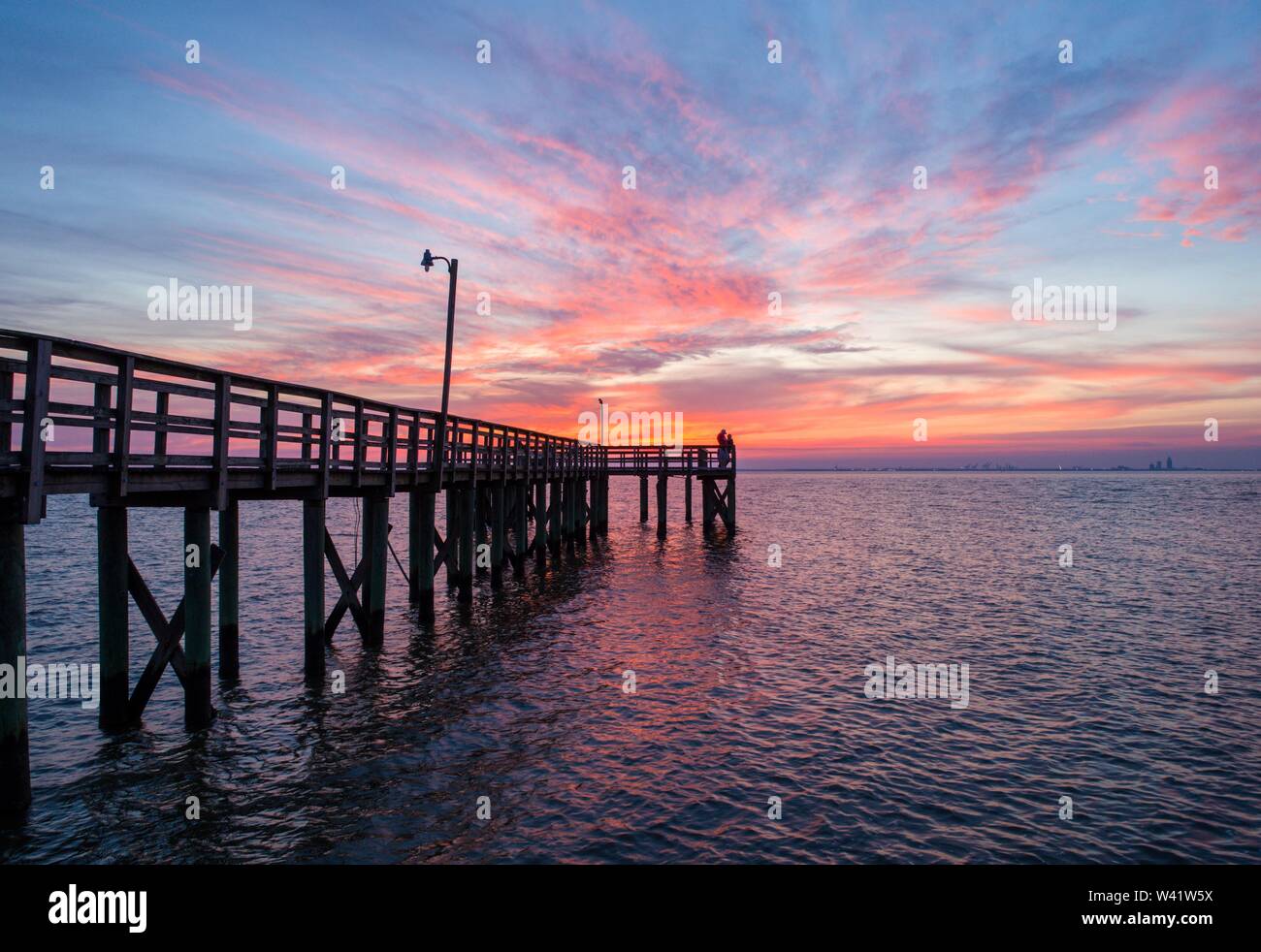 Mobile Bay at sunset Stock Photo - Alamy