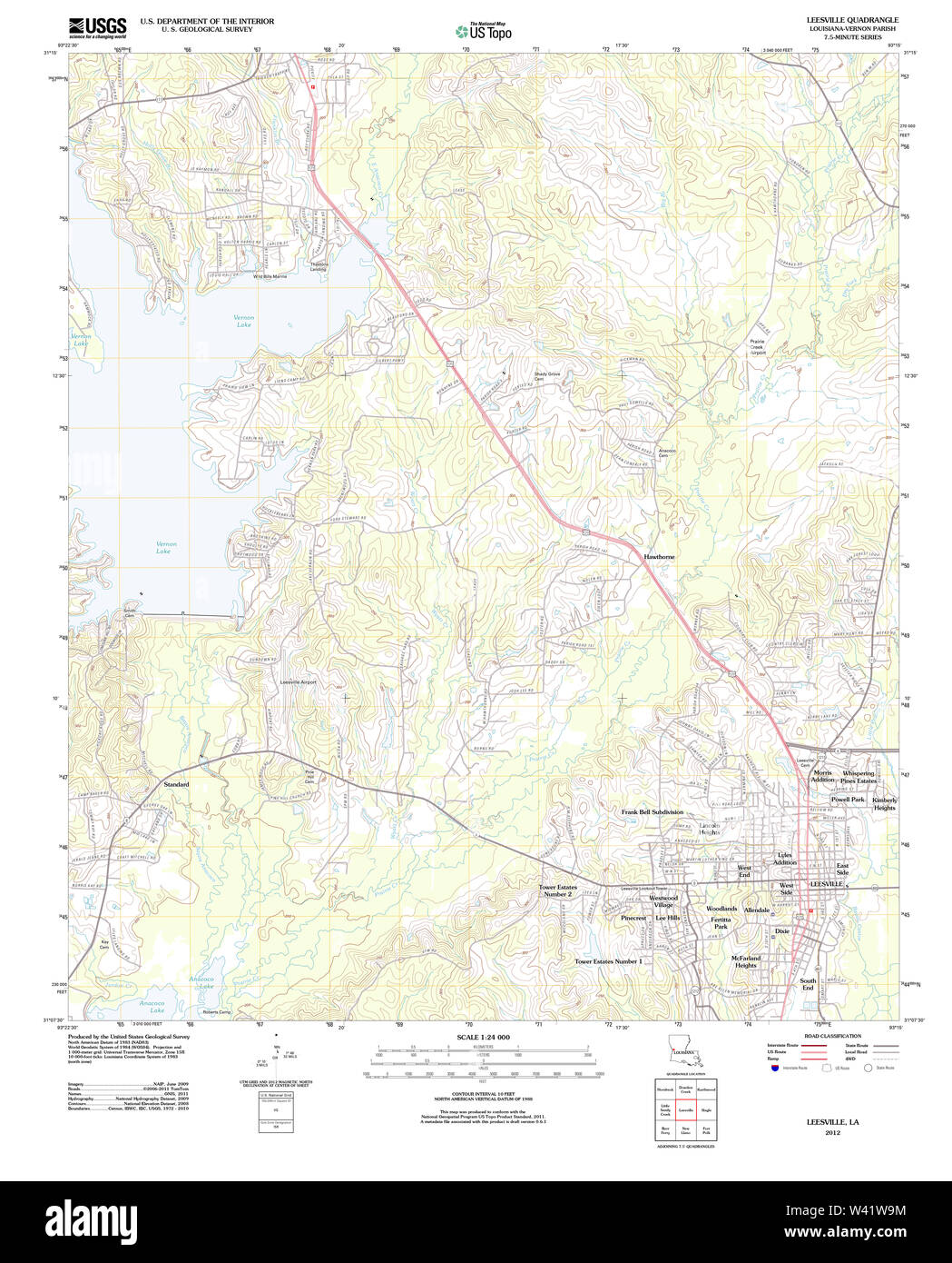 Map of leesville hi-res stock photography and images - Alamy