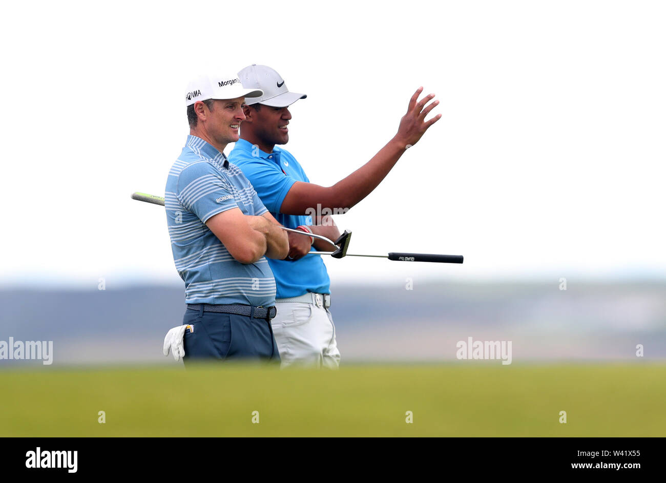 England's Justin Rose and USA's Tony Finau on the 5th green during day ... England's Justin Rose and USA's Tony Finau on the 5th green during day ...