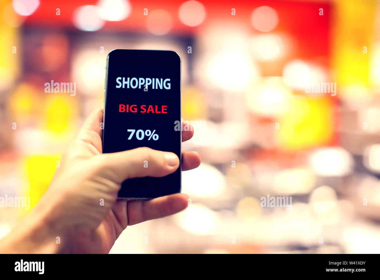 People, sale, consumerism, advertisement and black friday concept ...