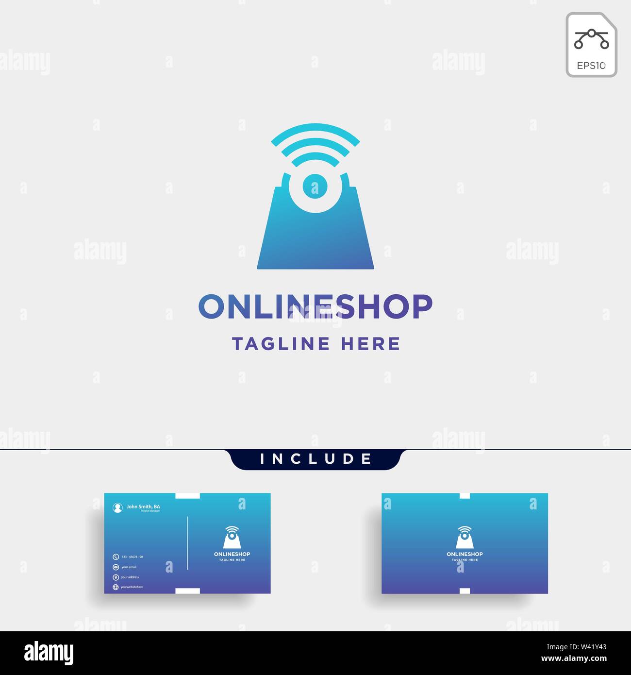 online shop logo design vector sale market symbol icon illustration ...