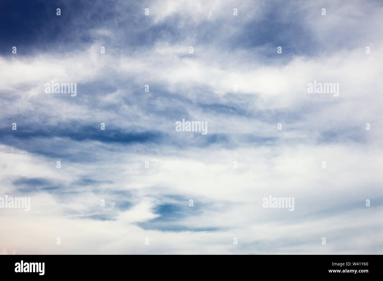 Blue sky with cloud. Clearing day and Good weather Stock Photo - Alamy