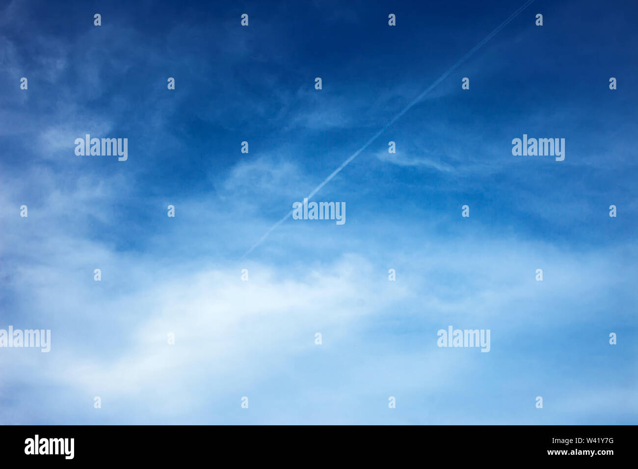 Blue sky with cloud. Clearing day and Good weather Stock Photo - Alamy