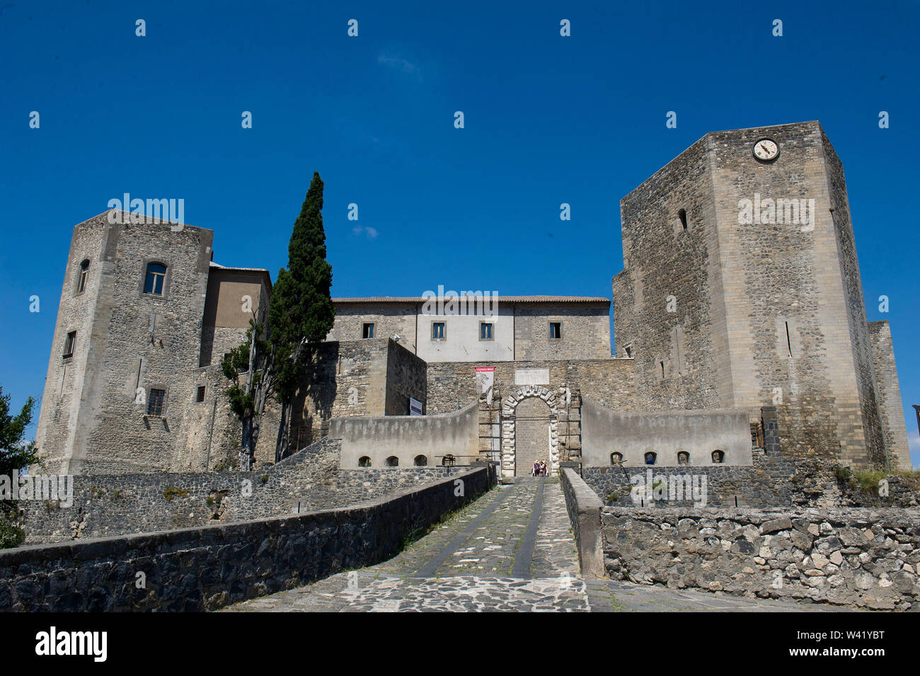 Europe, Italy, Basilicata, town and castle of Melfi, medieval village ...