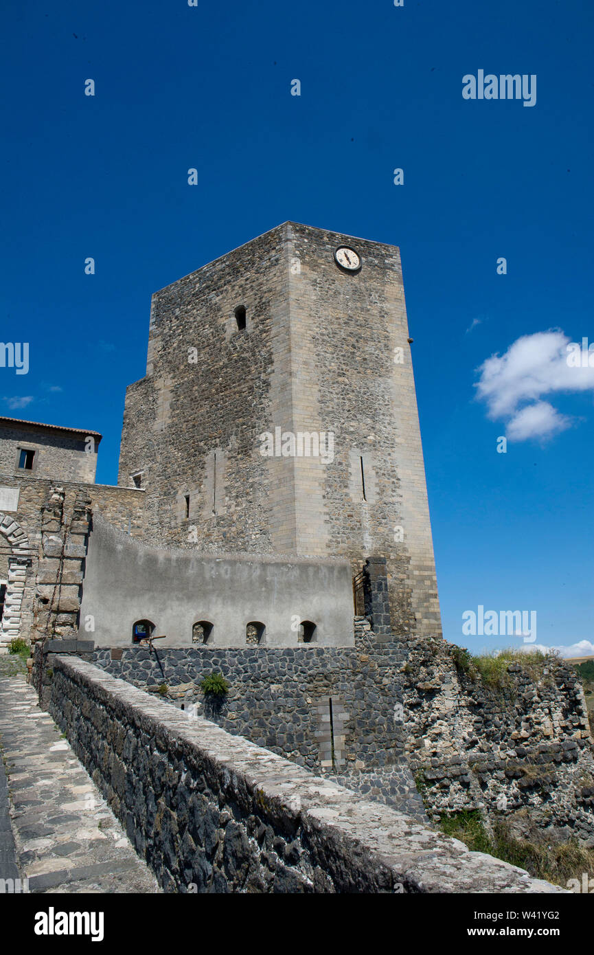 Europe, Italy, Basilicata, town and castle of Melfi, medieval village ...
