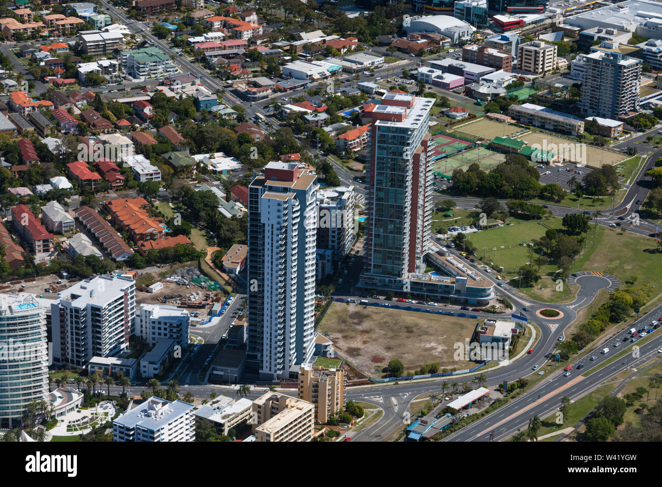 Gold coast highrise surfers paradise buildings hi-res stock photography ...