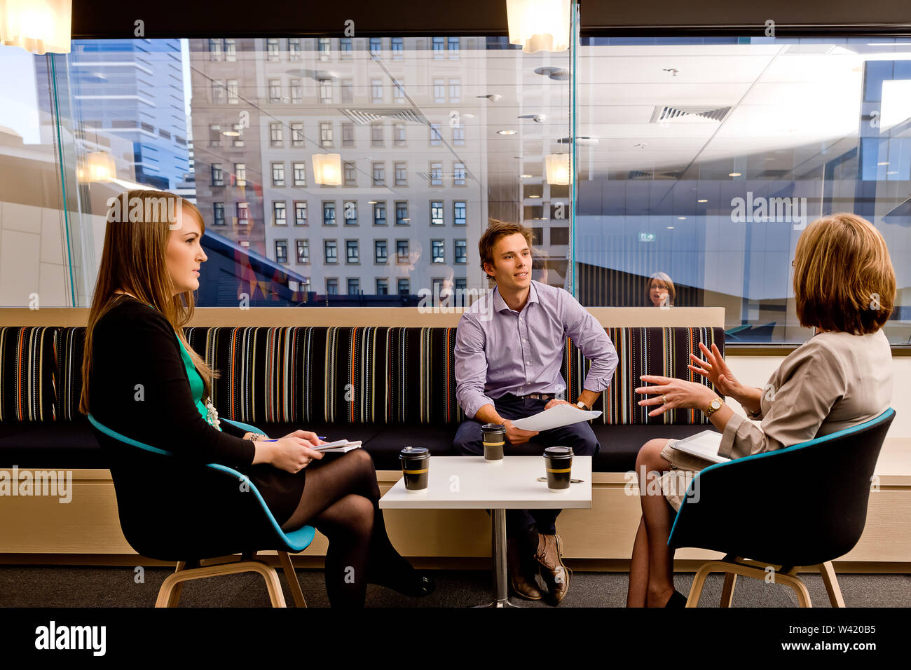 interview meeting with three people Stock Photo - Alamy