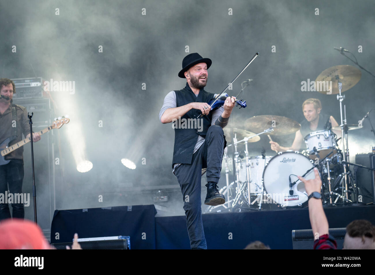 Uskedalen, Norway - June 28th, 2019. The Norwegian folk rock band Gåte ...