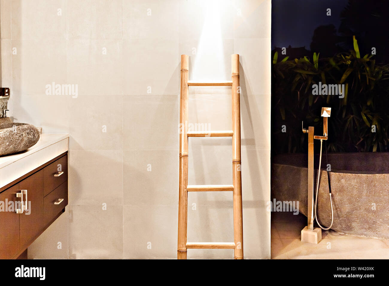 Old bamboo ladder hi-res stock photography and images - Alamy