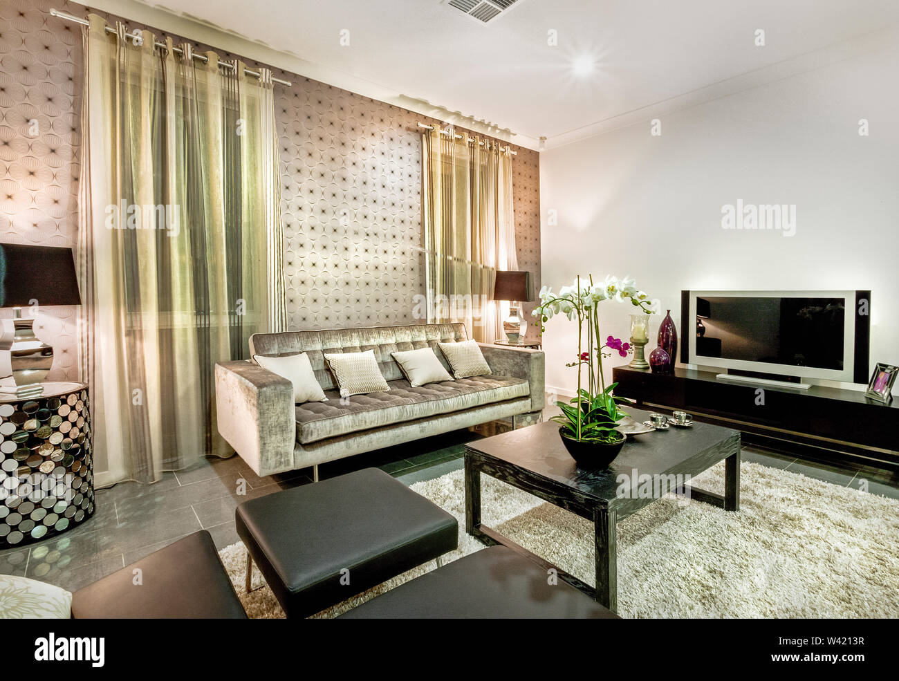 A creatively-constructed drawing room Stock Photo - Alamy