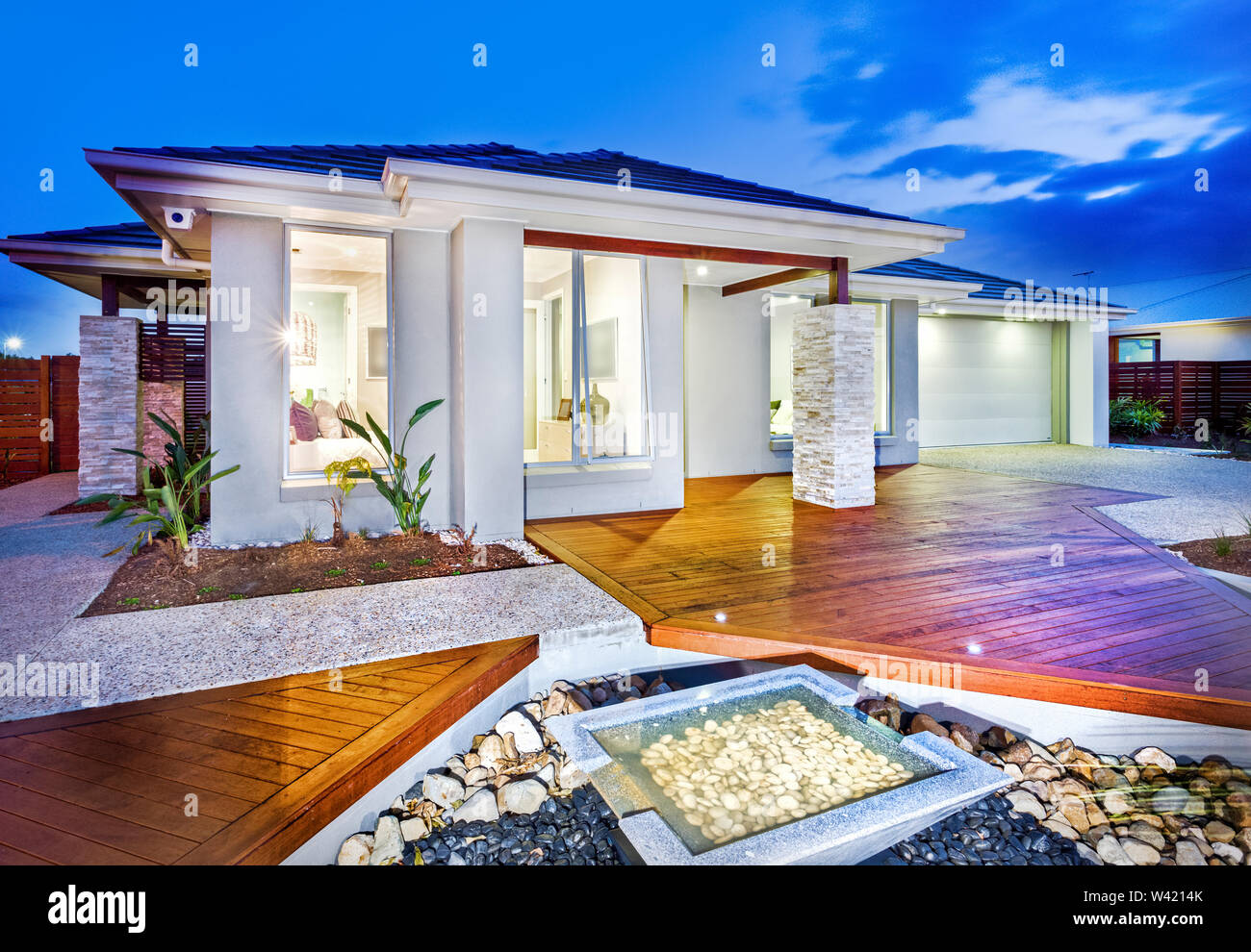 An appealing exterior of a residency Stock Photo - Alamy