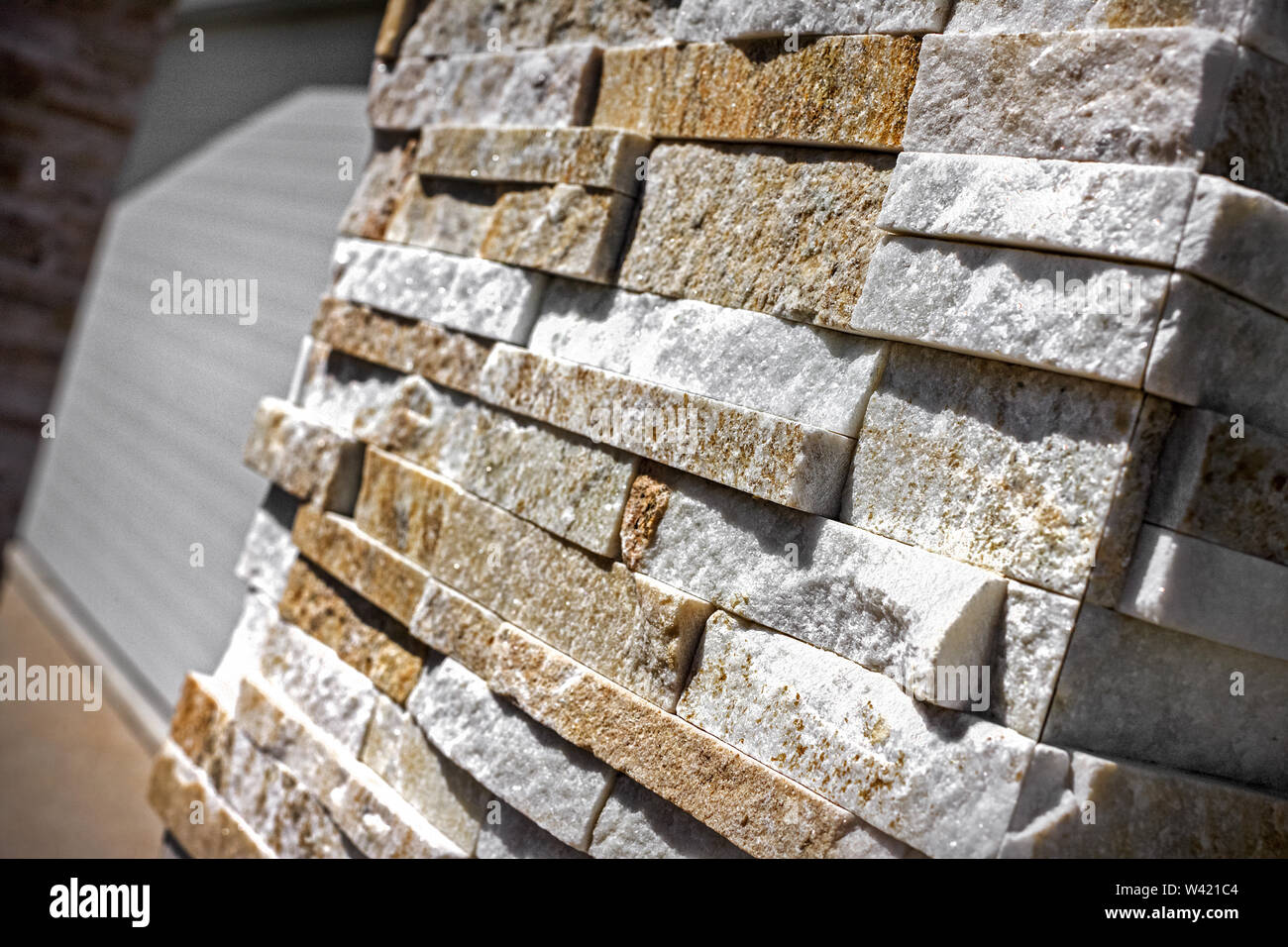 An artistic stone wall Stock Photo - Alamy