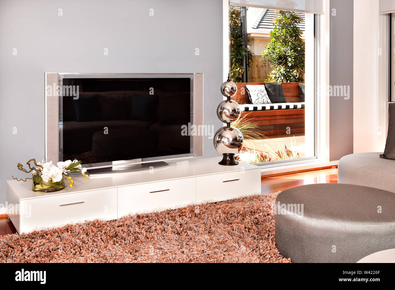 Television is black and can be an LCD or led. There is a small and ...